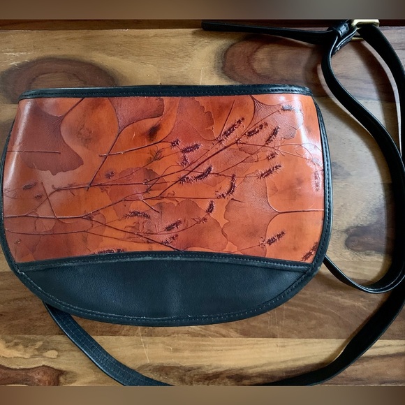 CL Whiting Leaf Leather | Bags | Cl Whiting Leather Hand Stamped Leaf ...